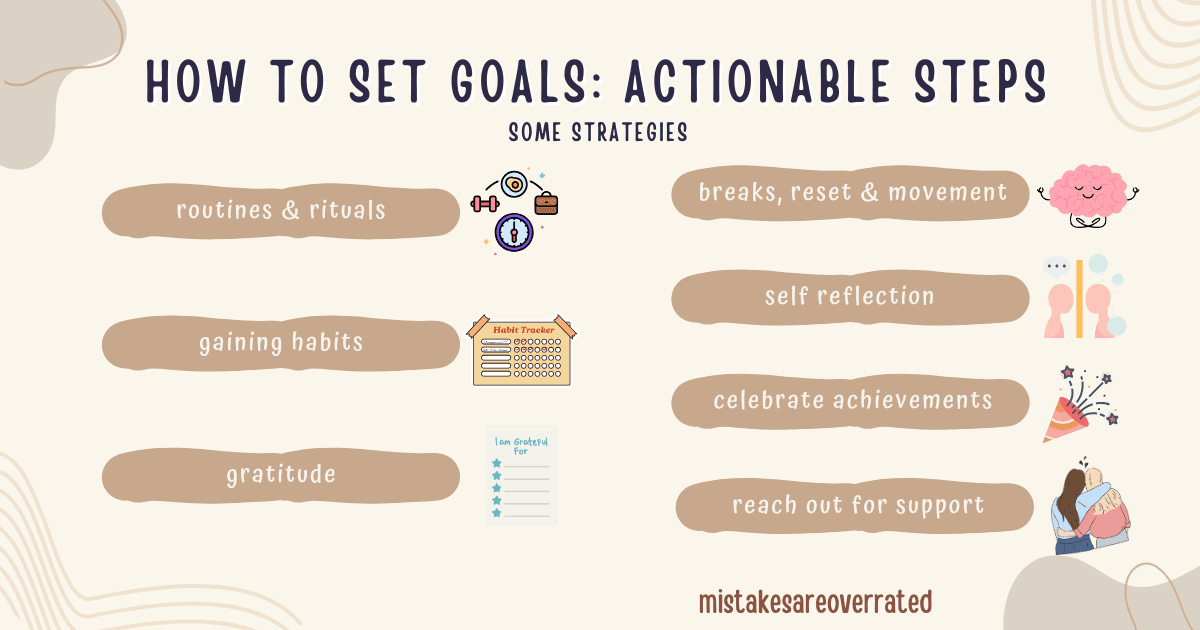 how to set and achieve goals during healing journey